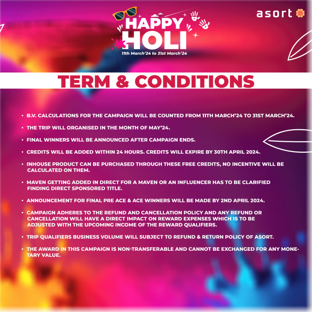 Happy Holi 2024: Participate and win a Trip - Inside Asort